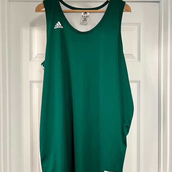 adidas | Shirts | Adidas Green Basketball Jersey | Poshmark